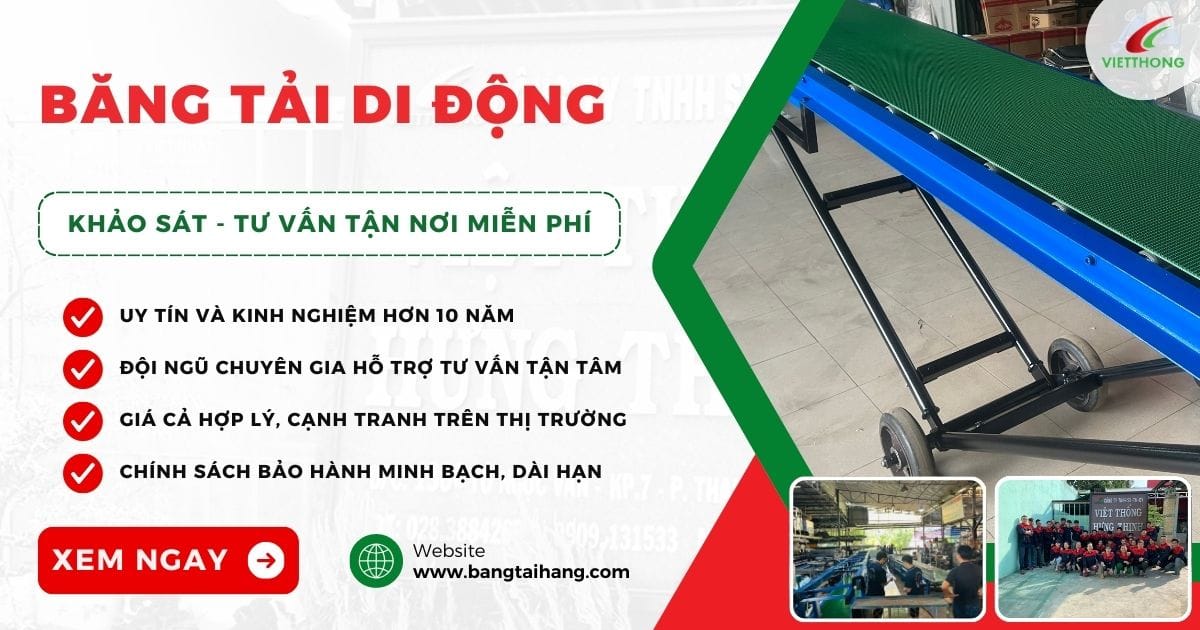 Băng Tải Di Động - Dễ Dàng Gấp Gọn, Di Chuyển Linh Hoạt